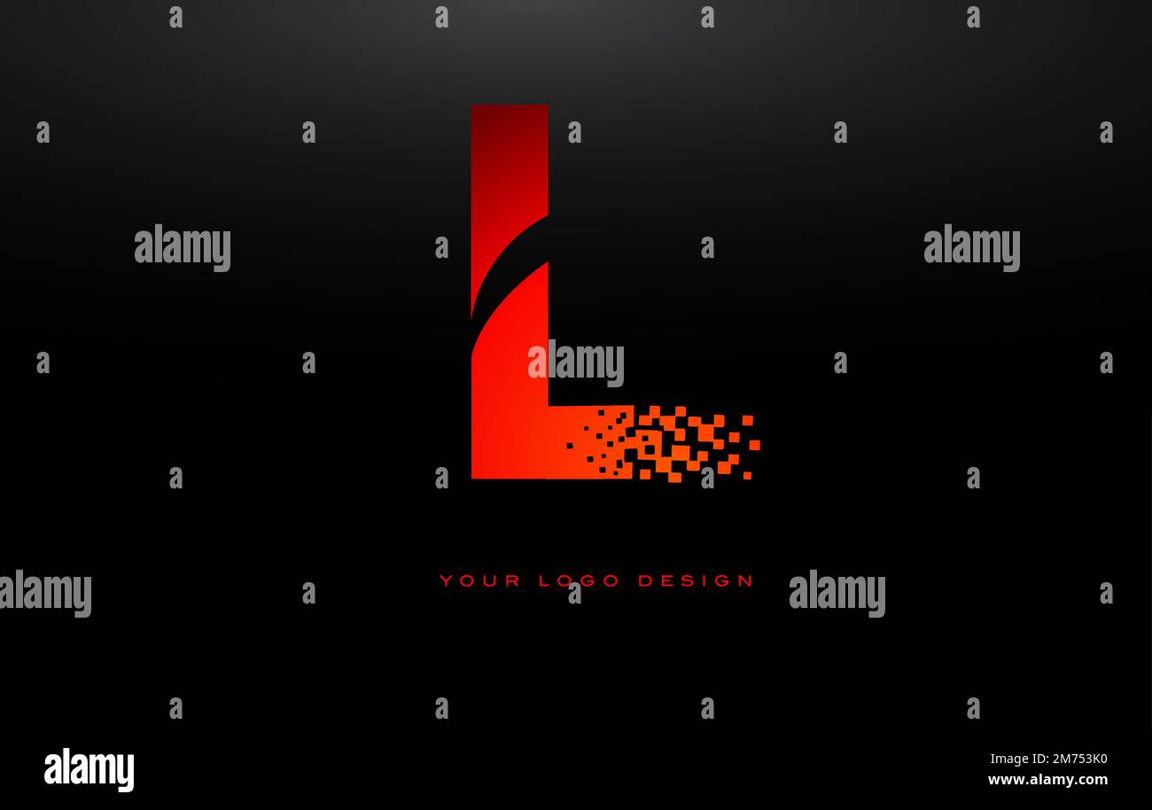 Red letter l Stock Vector Images - Alamy