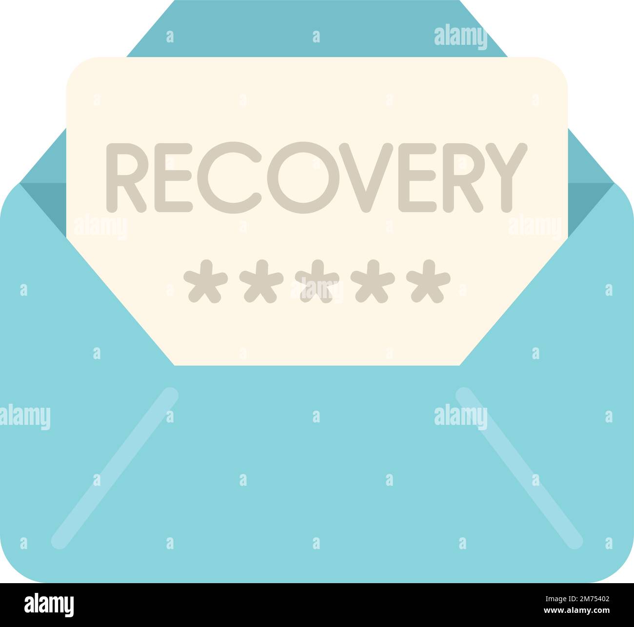 Mail recovery icon flat vector. Ui page. Web log isolated Stock Vector ...