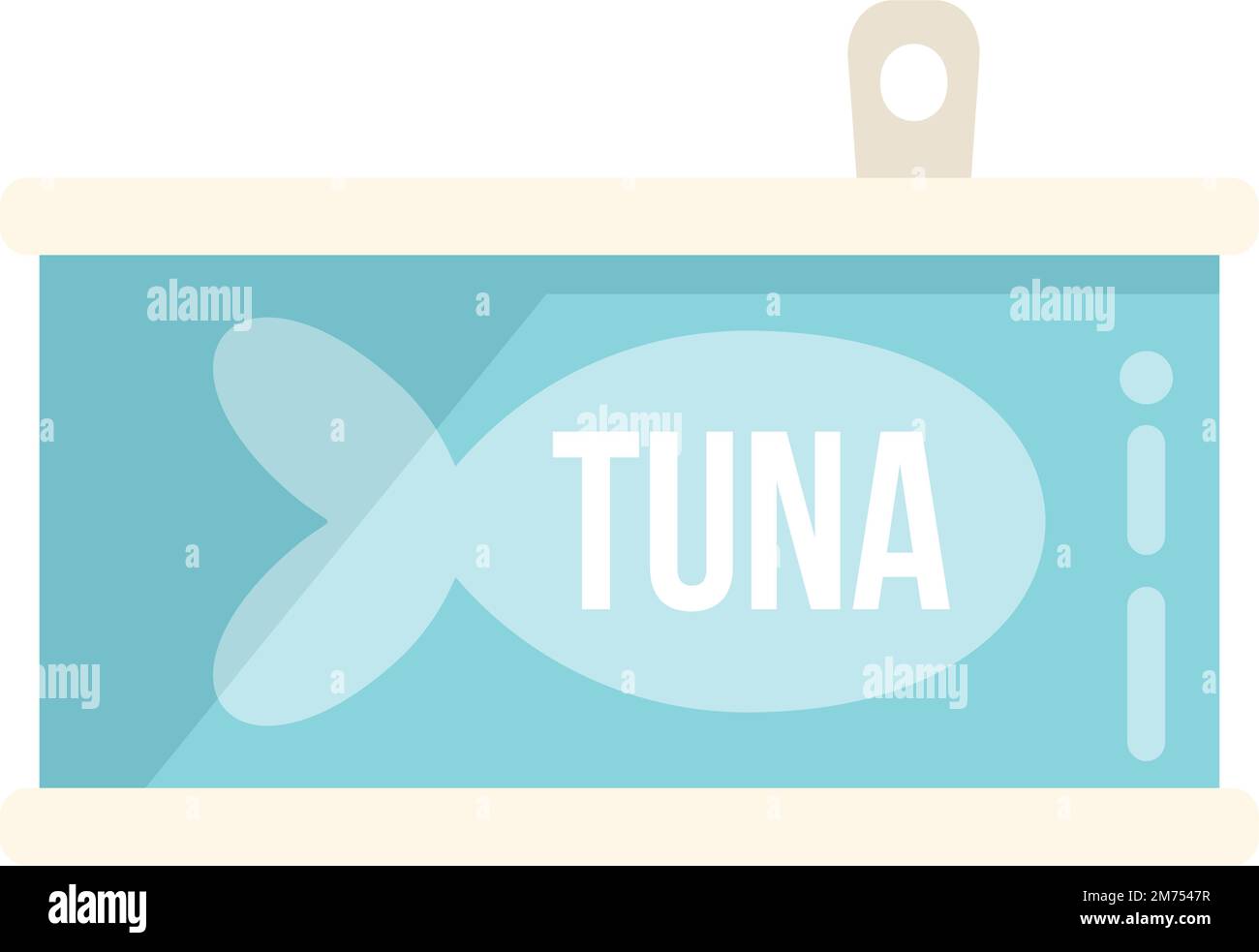 Tuna cat food icon flat vector. Tin can feed. Dry bag isolated Stock ...