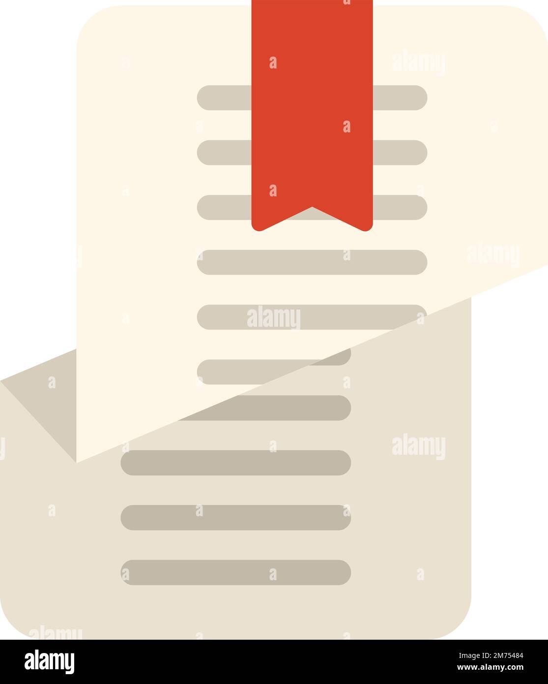 Paper bookmark icon flat vector. Book mark. Template baby isolated ...