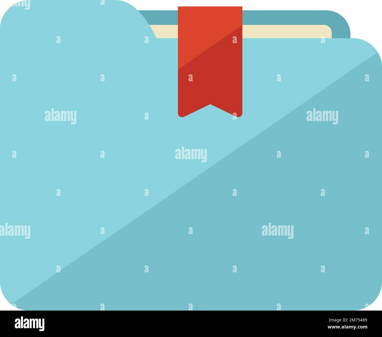 Folder bookmark icon flat vector. Book mark. Template rate isolated ...