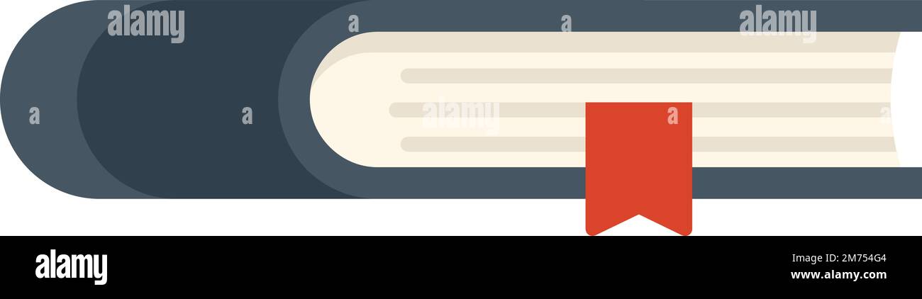 Closed book mark icon flat vector. Favorite bookmark. Template tag ...