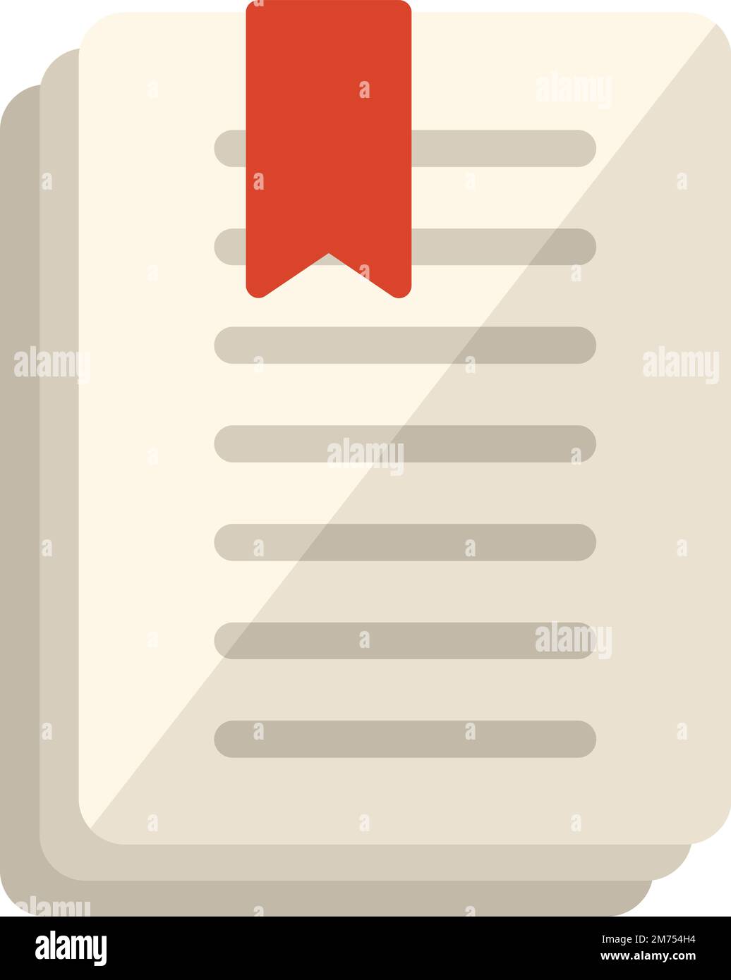 Paper story mark icon flat vector. Book star. Template rate isolated ...