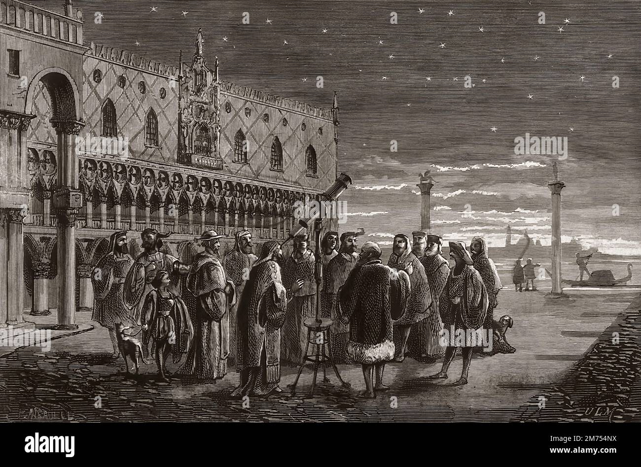 Galileo Galilei, 1564 - 1642, Italian astronomer, at the Piazza San ...