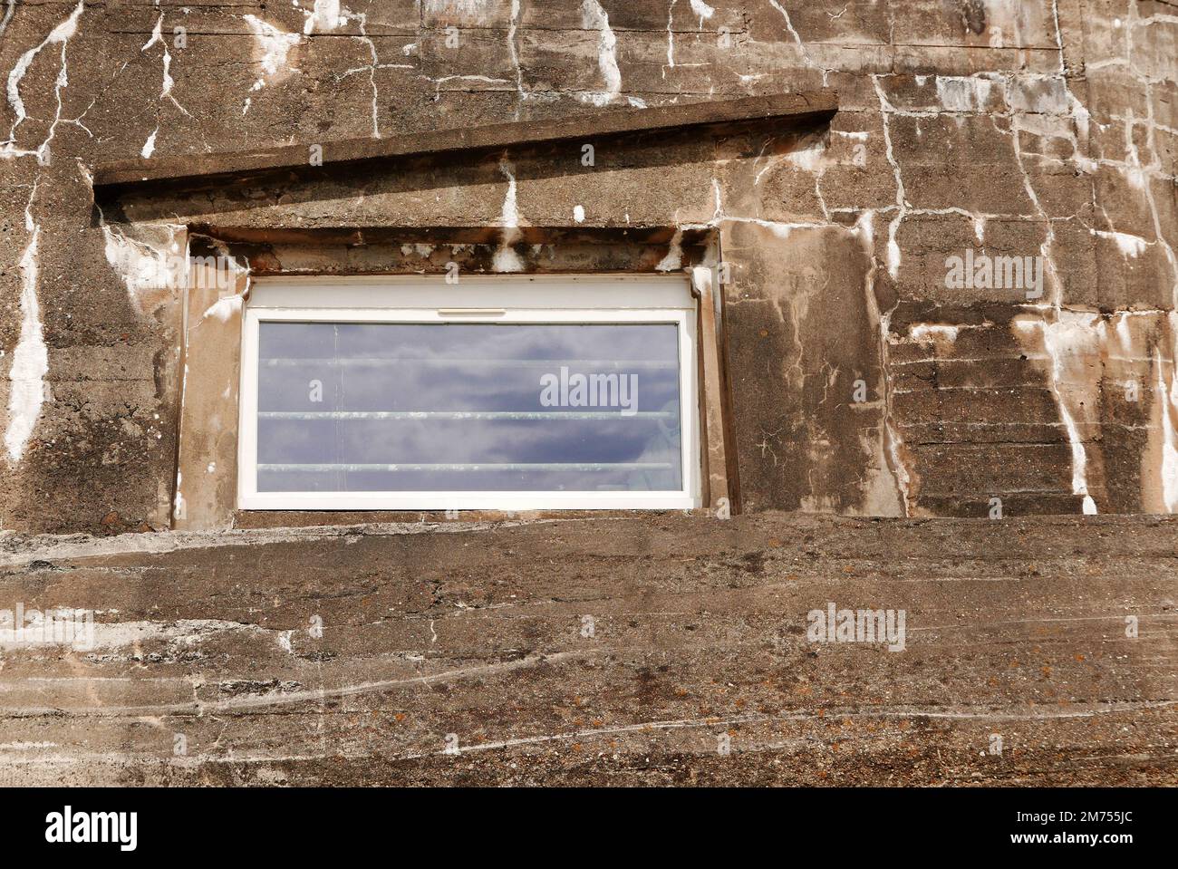 Carantec, house built on a bunker, Morlaix bay, Finistere, Bretagne ...