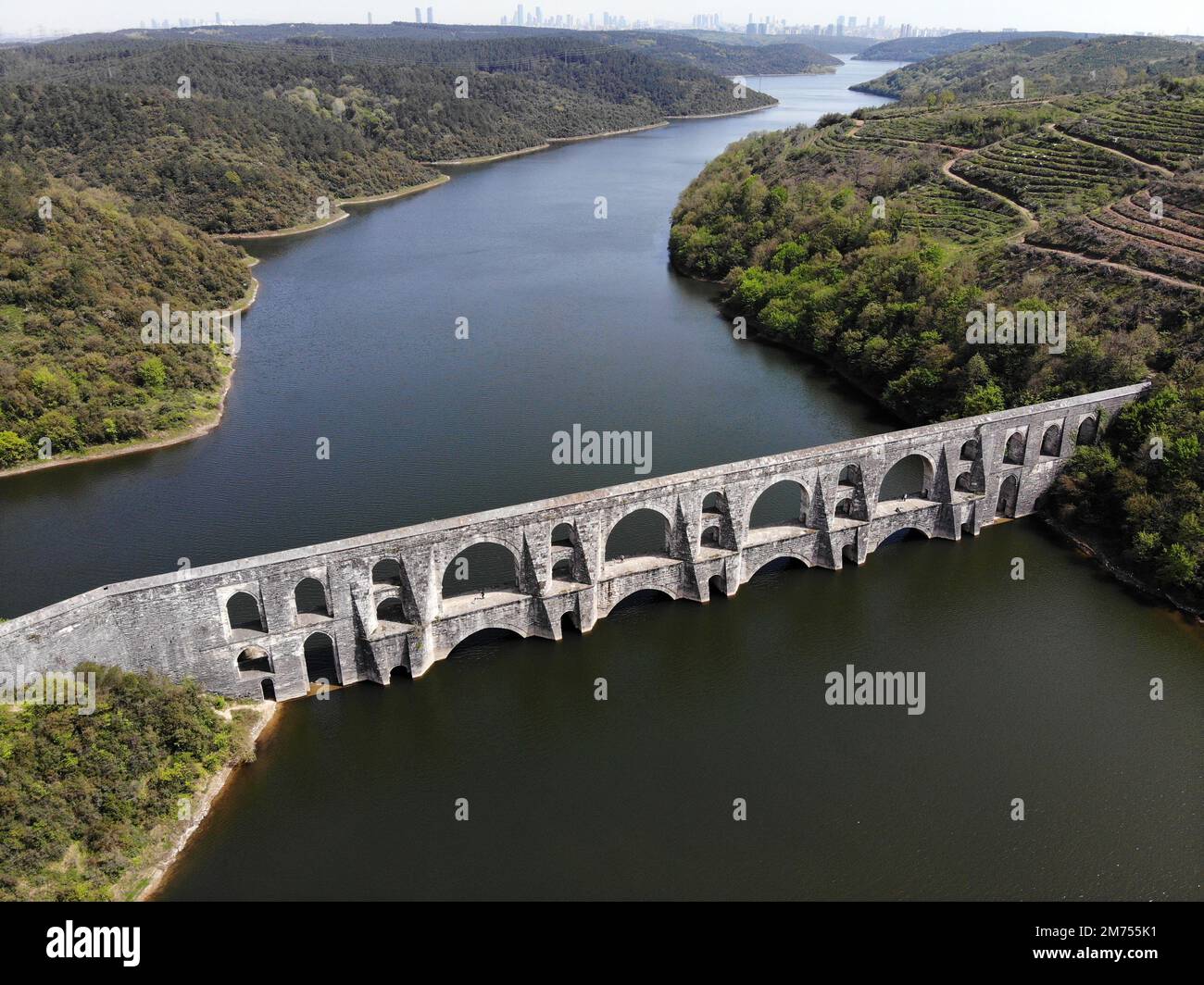 Located in Istanbul, Turkey, the Maglova Aqueduct was built by Mimar ...