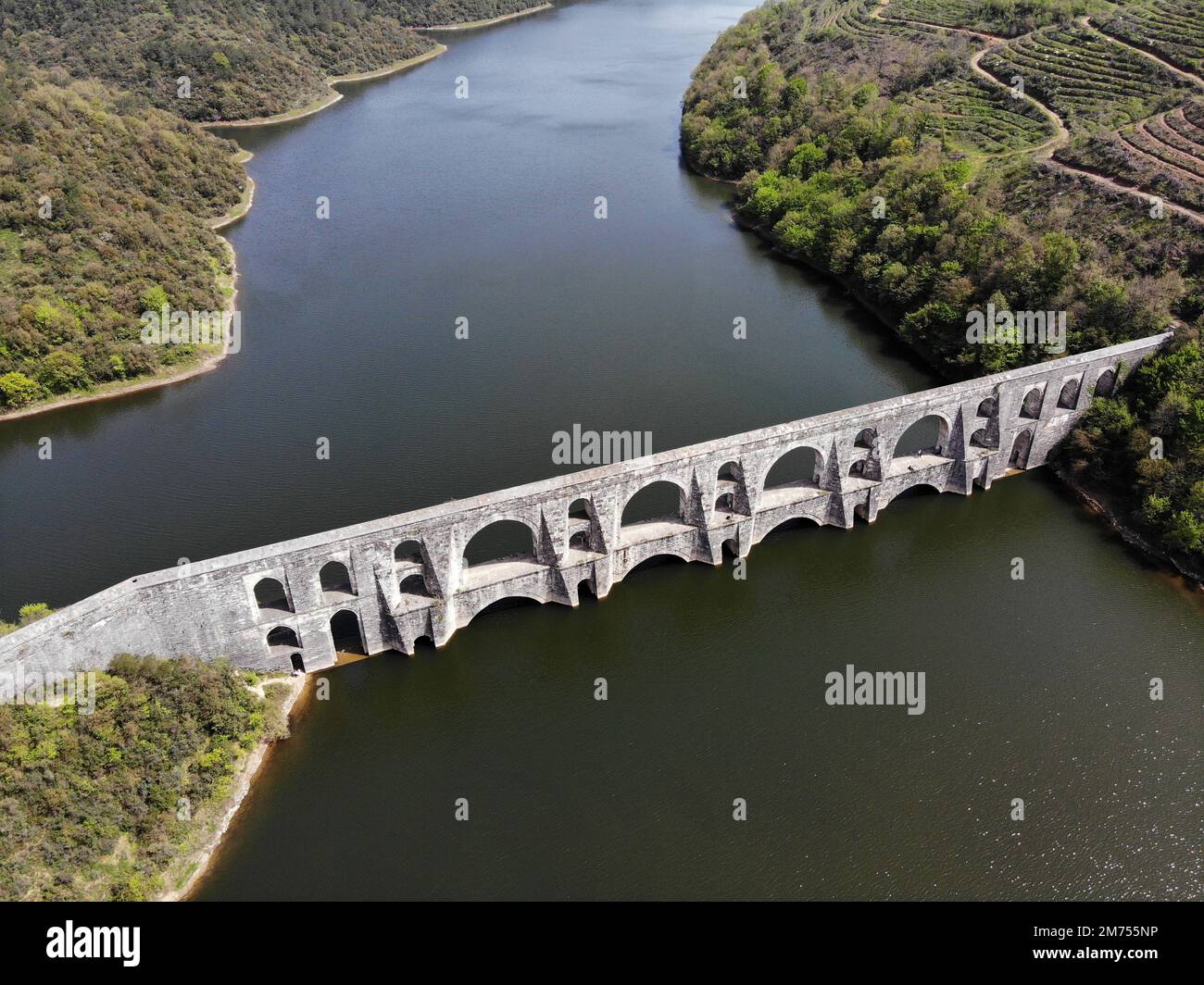 Located in Istanbul, Turkey, the Maglova Aqueduct was built by Mimar ...