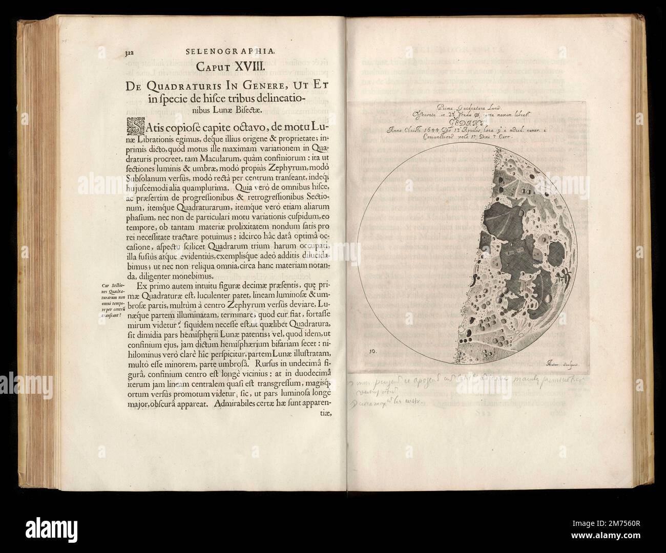 Selenographia, description of the moon, book by Johannes Hevelius, 1647 ...