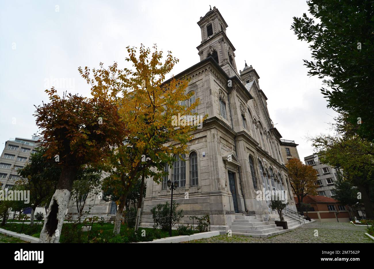 Located in Taksim, Turkey, the Hagia Triada Greek Orthodox Church was ...