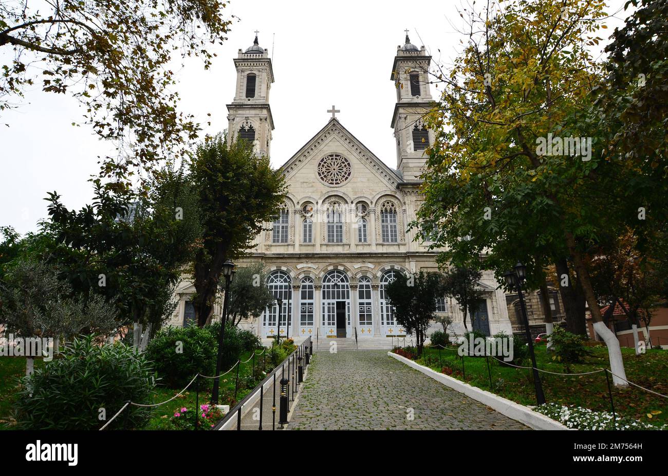 Located in Taksim, Turkey, the Hagia Triada Greek Orthodox Church was ...