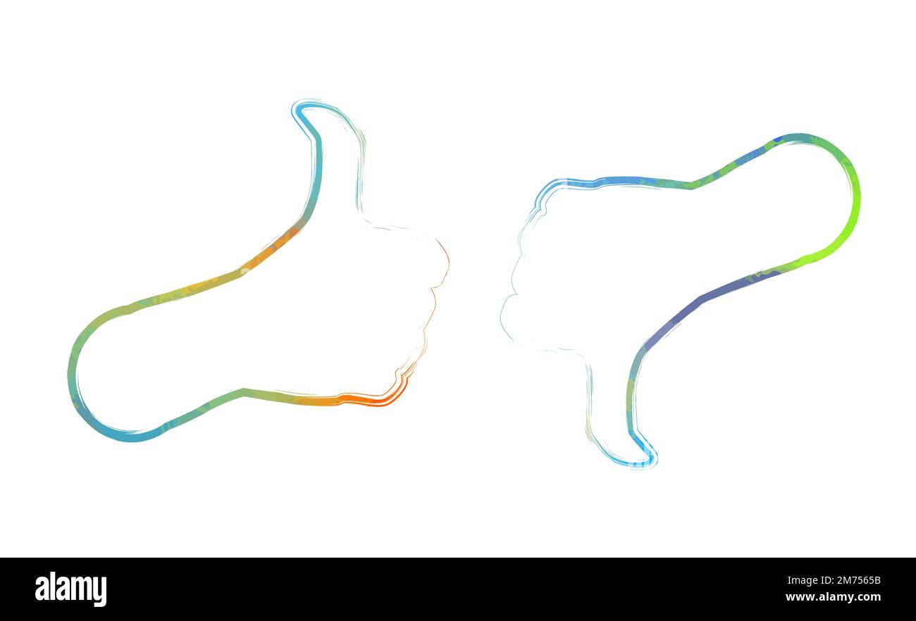 Like dislike hand sign. Vector illustration Stock Vector Image & Art ...