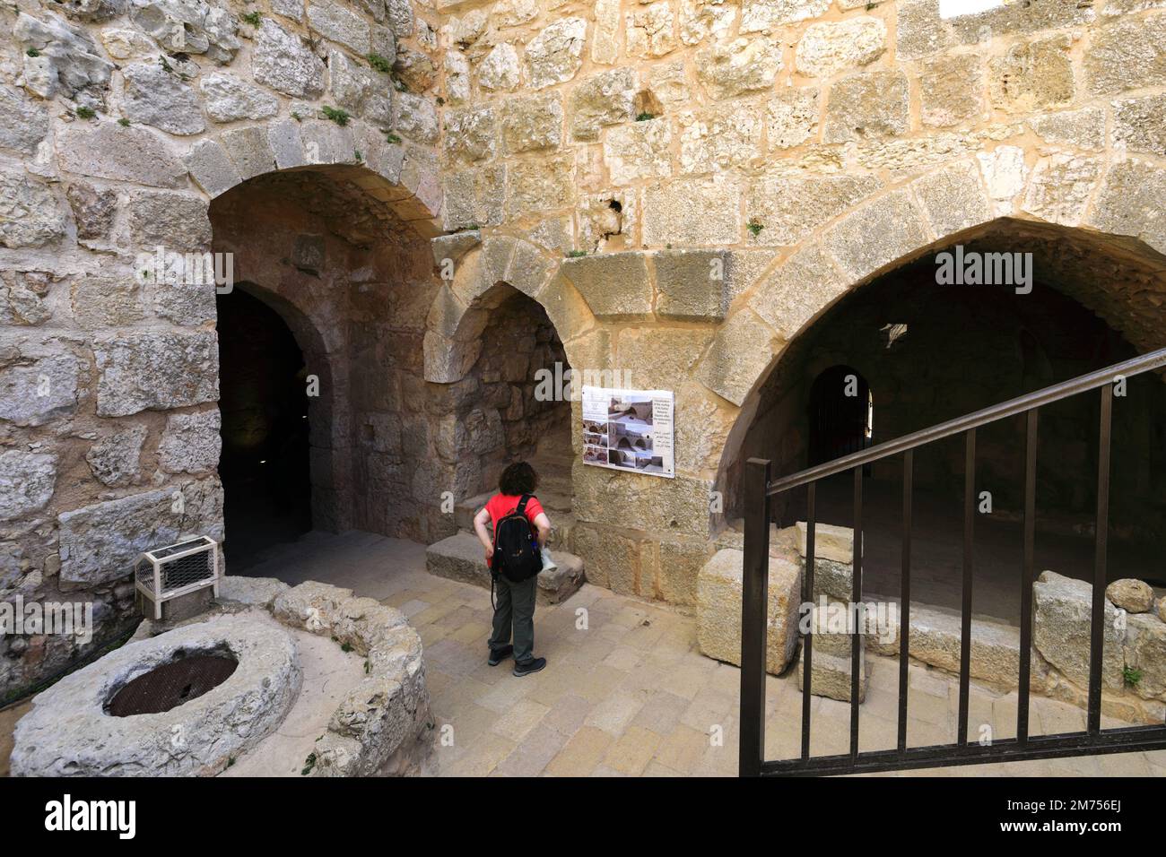 View of Ajloun Castle (Qa'lat ar-Rabad) in the Mount Ajloun district of ...