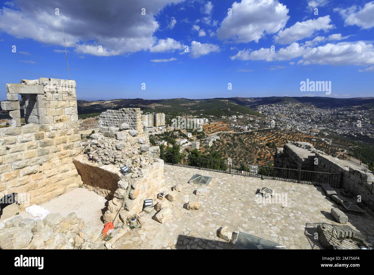 View of Ajloun Castle (Qa'lat ar-Rabad) in the Mount Ajloun district of ...