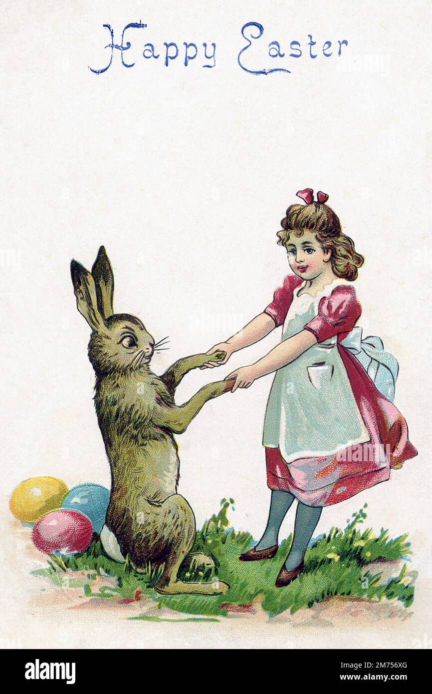 EASTER CARD about 1900 Stock Photo - Alamy