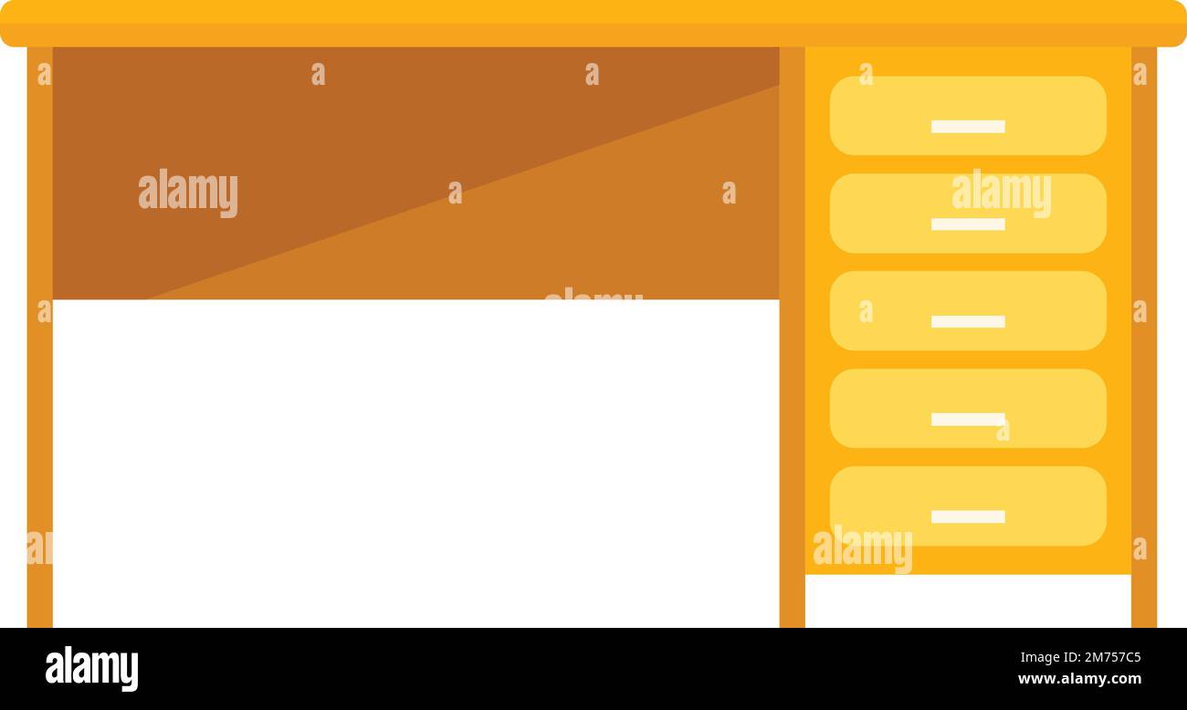 Table leg icon flat vector. Wood desk. Top board isolated Stock Vector ...