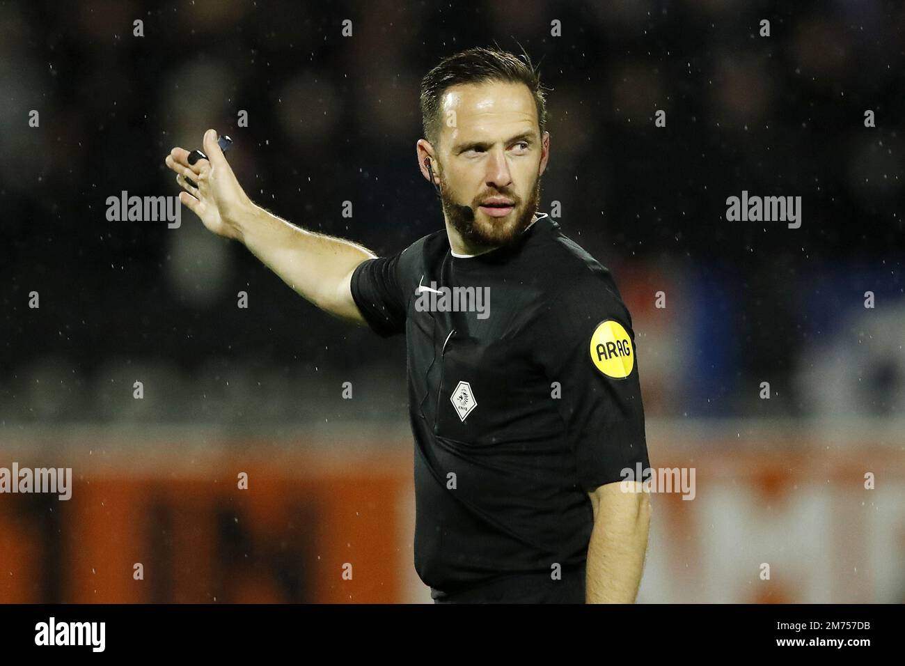 WAALWIJK - referee Edwin van de Graaf during the Dutch premier league ...