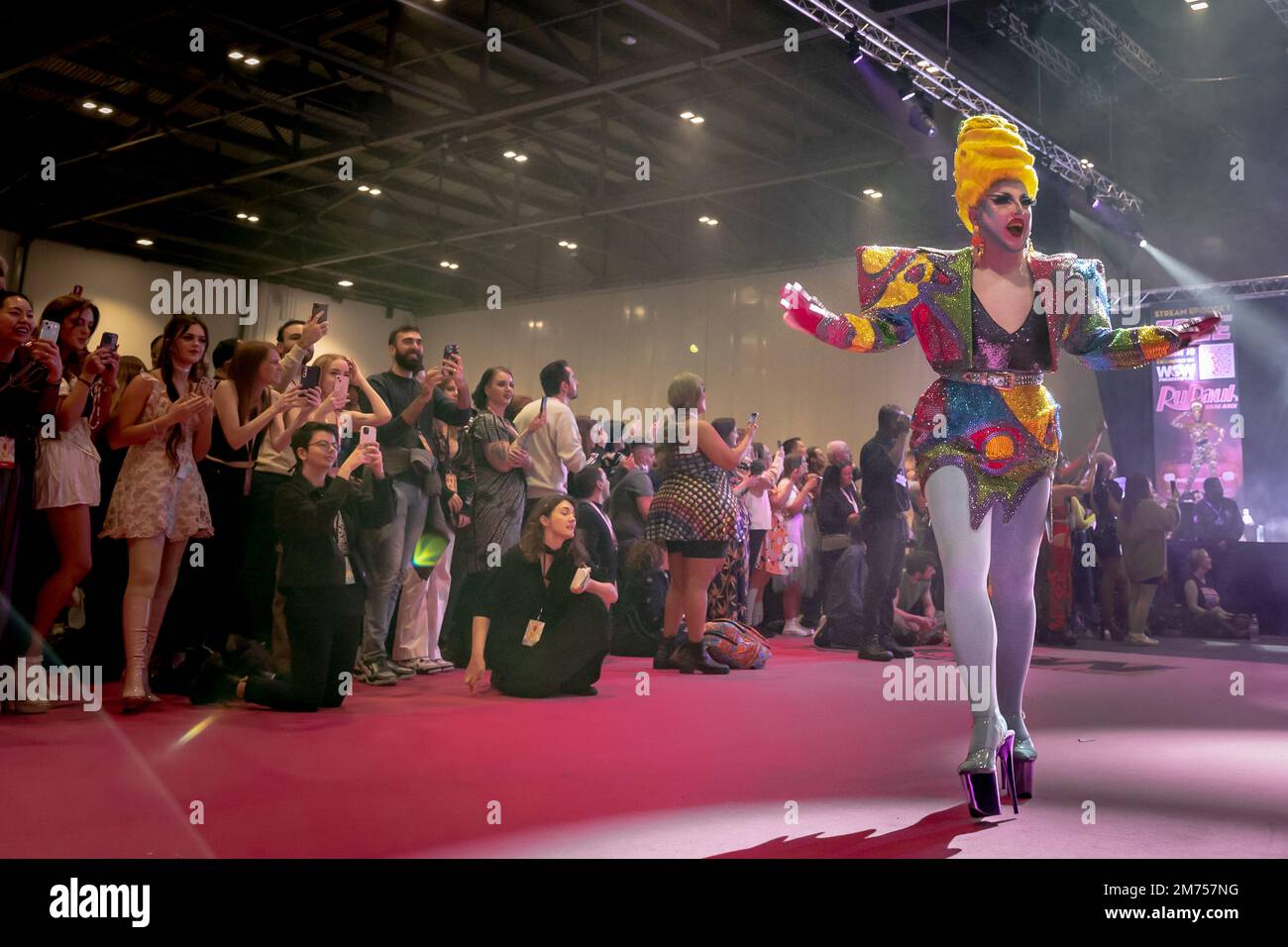 London, UK. 6th January 2023. Drag Queen personalities at DragCon UK ...