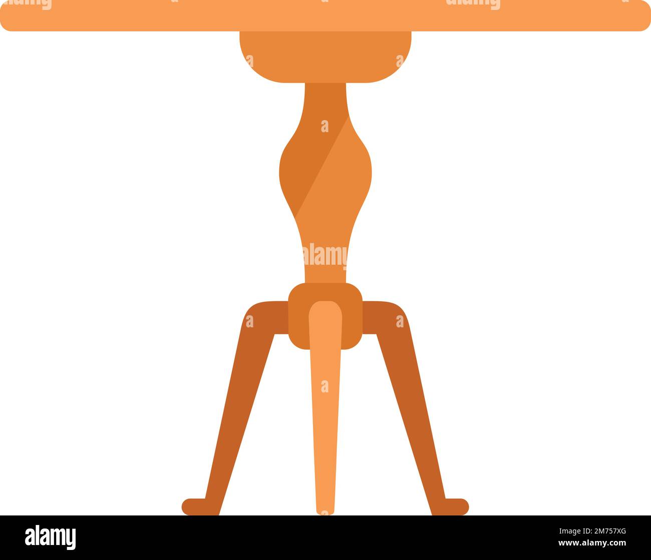 Table stand icon flat vector. Wood furniture. Interior office isolated ...