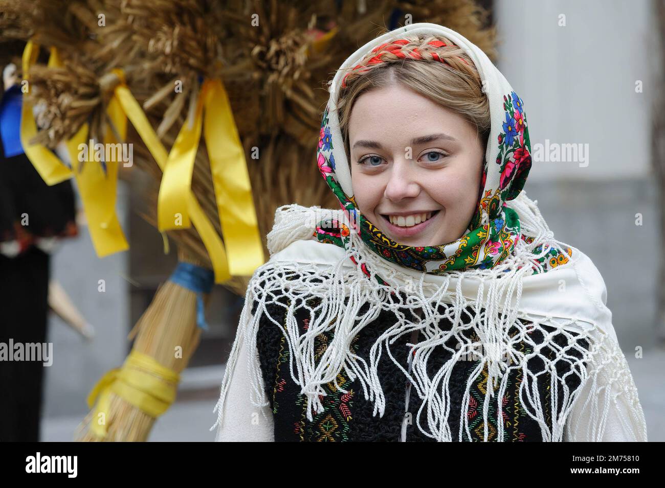 Lviv, Ukraine. 06th Jan, 2023. A Ukrainian woman poses for a photo ...