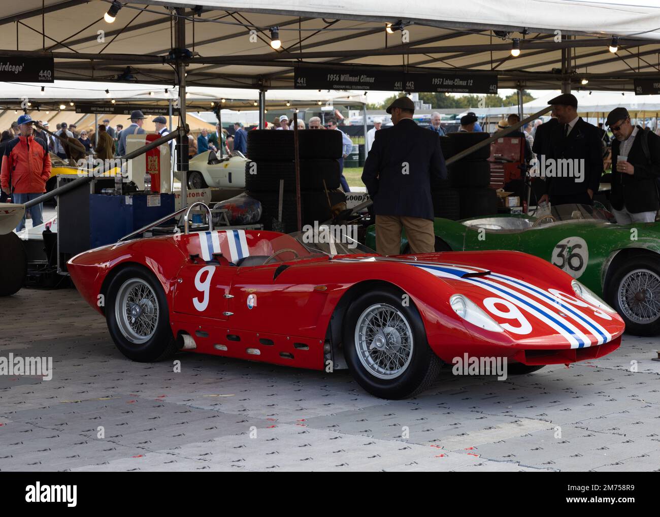 A 1961 Maserati Type 61 Tipo "Birdcage" owned by Italian Matteo Panini ...