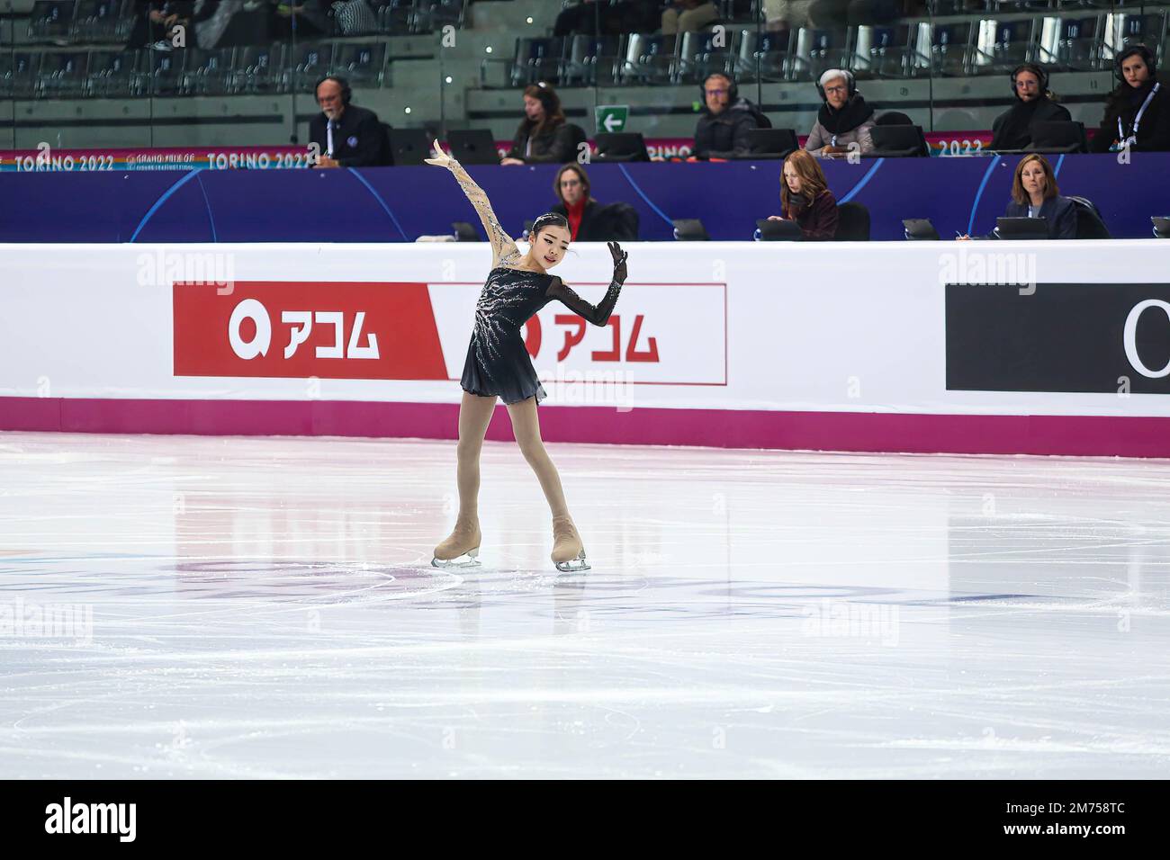 Minsol Kwon (KOR) performs during day 1 of the Junior Women Short ...