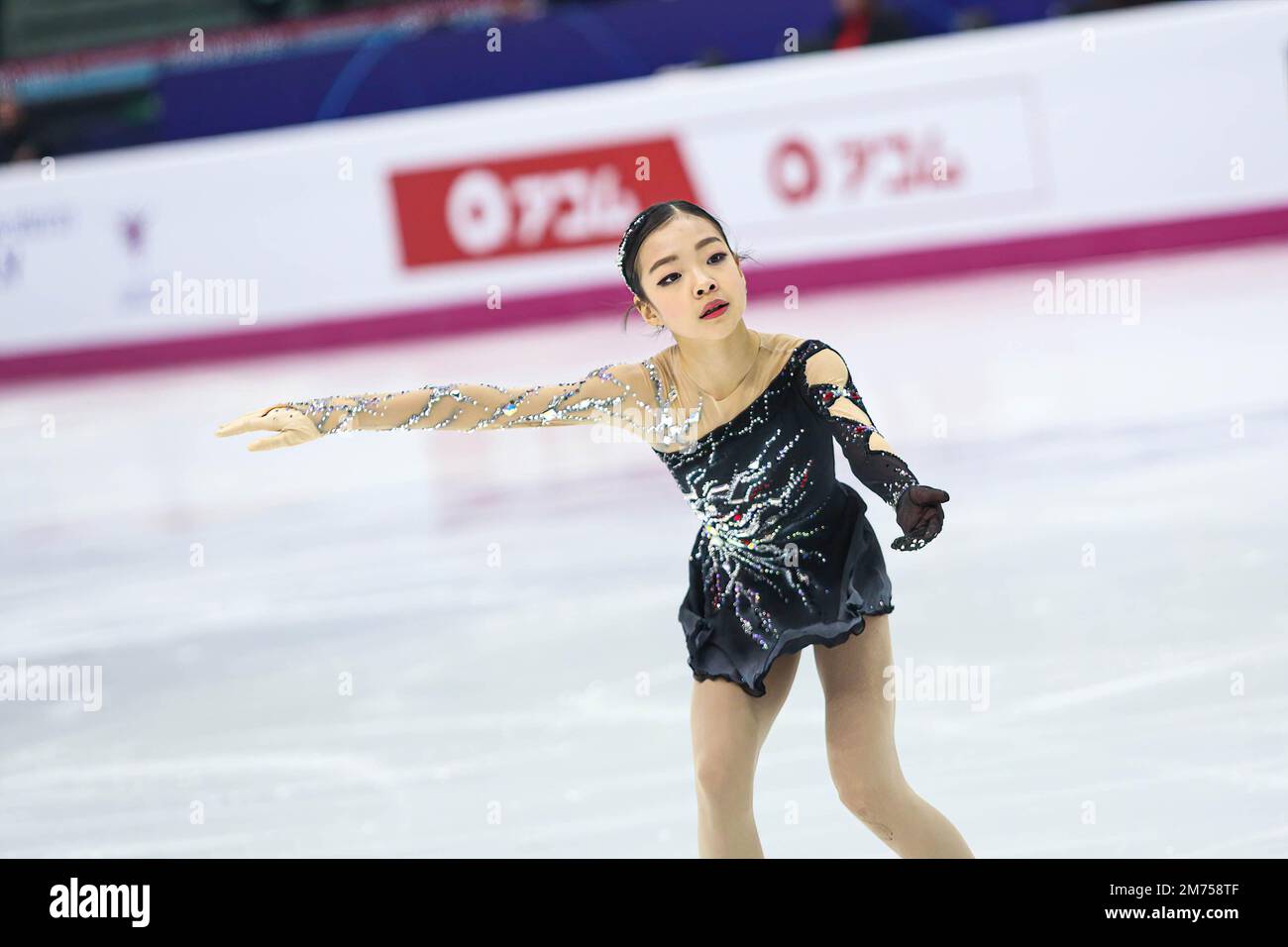 Minsol Kwon (KOR) performs during day 1 of the Junior Women Short ...