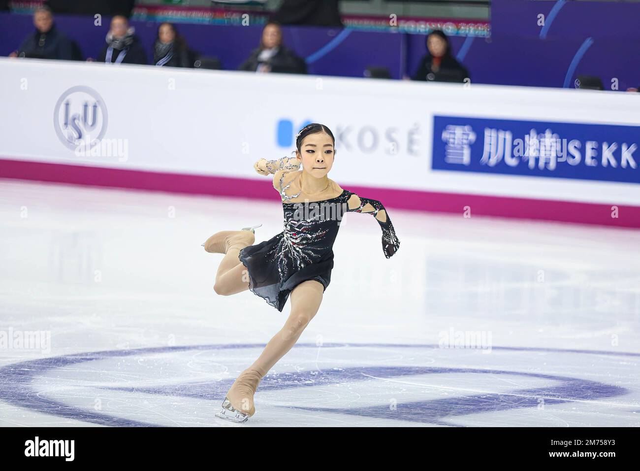Minsol Kwon (KOR) performs during day 1 of the Junior Women Short ...