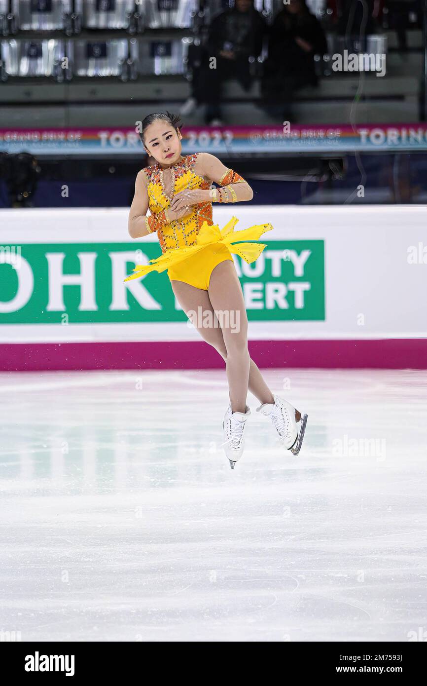 Mao Shimada (JPN) performs during day 1 of the Junior Women Short ...