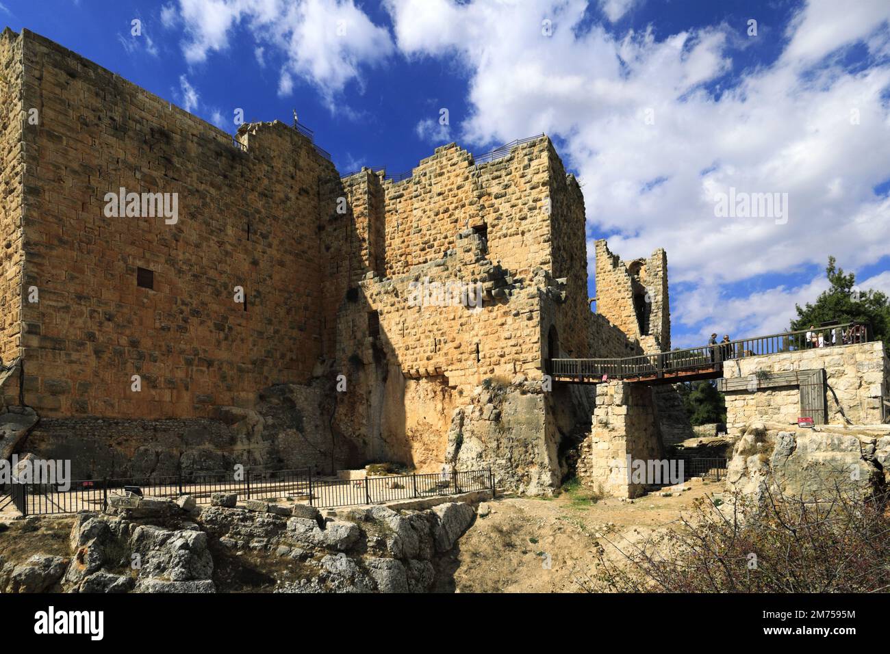 View of Ajloun Castle (Qa'lat ar-Rabad) in the Mount Ajloun district of ...