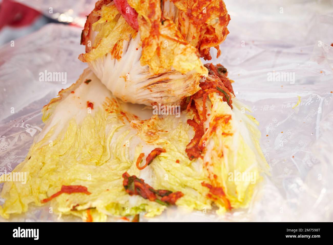 Making Korean Traditional Kimchi Stock Photo - Alamy