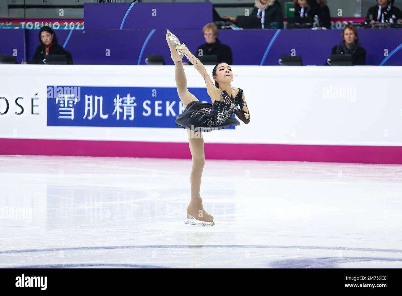 Minsol Kwon (KOR) performs during day 1 of the Junior Women Short ...