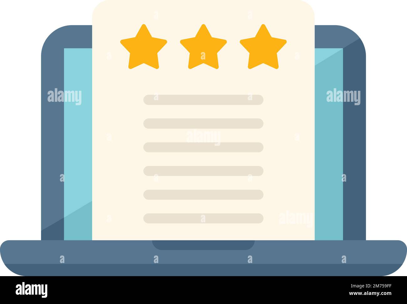 Laptop review icon flat Cut Out Stock Images & Pictures - Alamy
