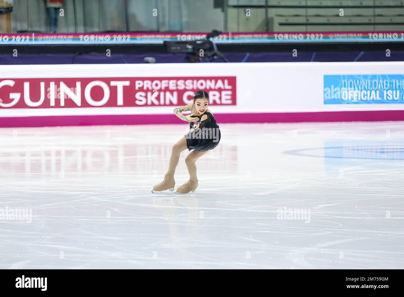 Minsol Kwon (KOR) performs during day 1 of the Junior Women Short ...