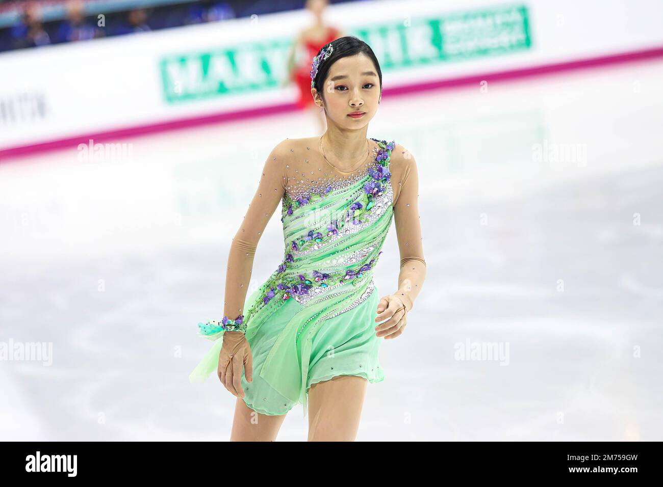 Jia Shin (KOR) performs during day 1 of the Junior Women Short Program of the ISU Grand Prix of ...