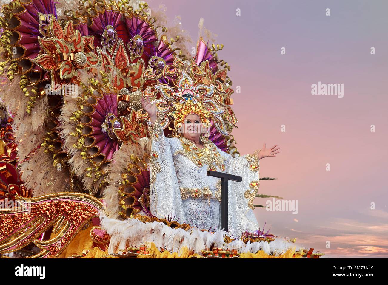 SANTA CRUZ DE TENERIFE, CANARY ISLANDS - circa FEBRUARY 2018: Carnival ...