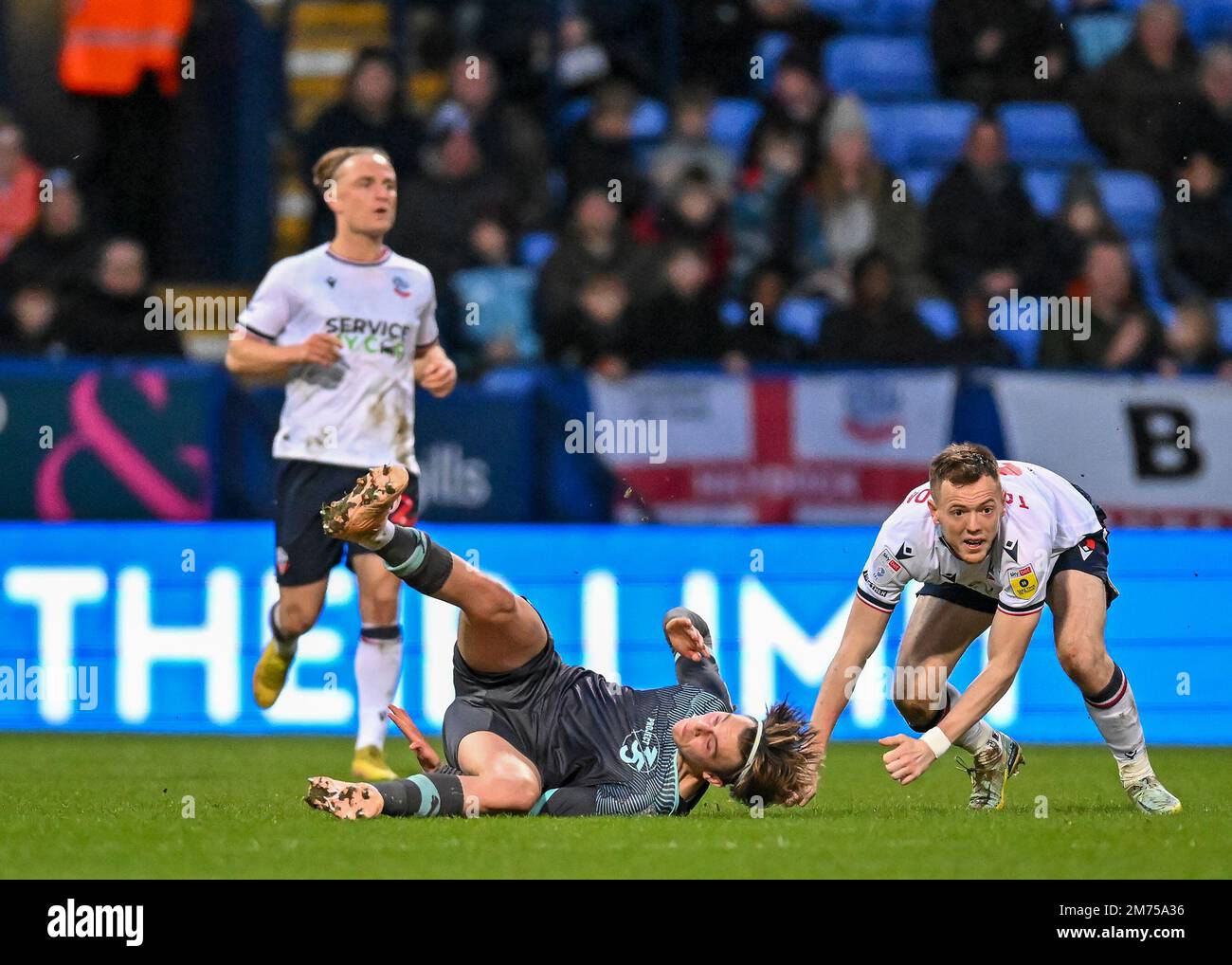 Plymouth Argyle midfielder Callum Wright (26) is fouled during the Sky ...