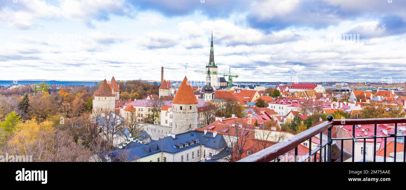 Cityscape of the old medieval town of Talinn in Estonia Unesco World ...