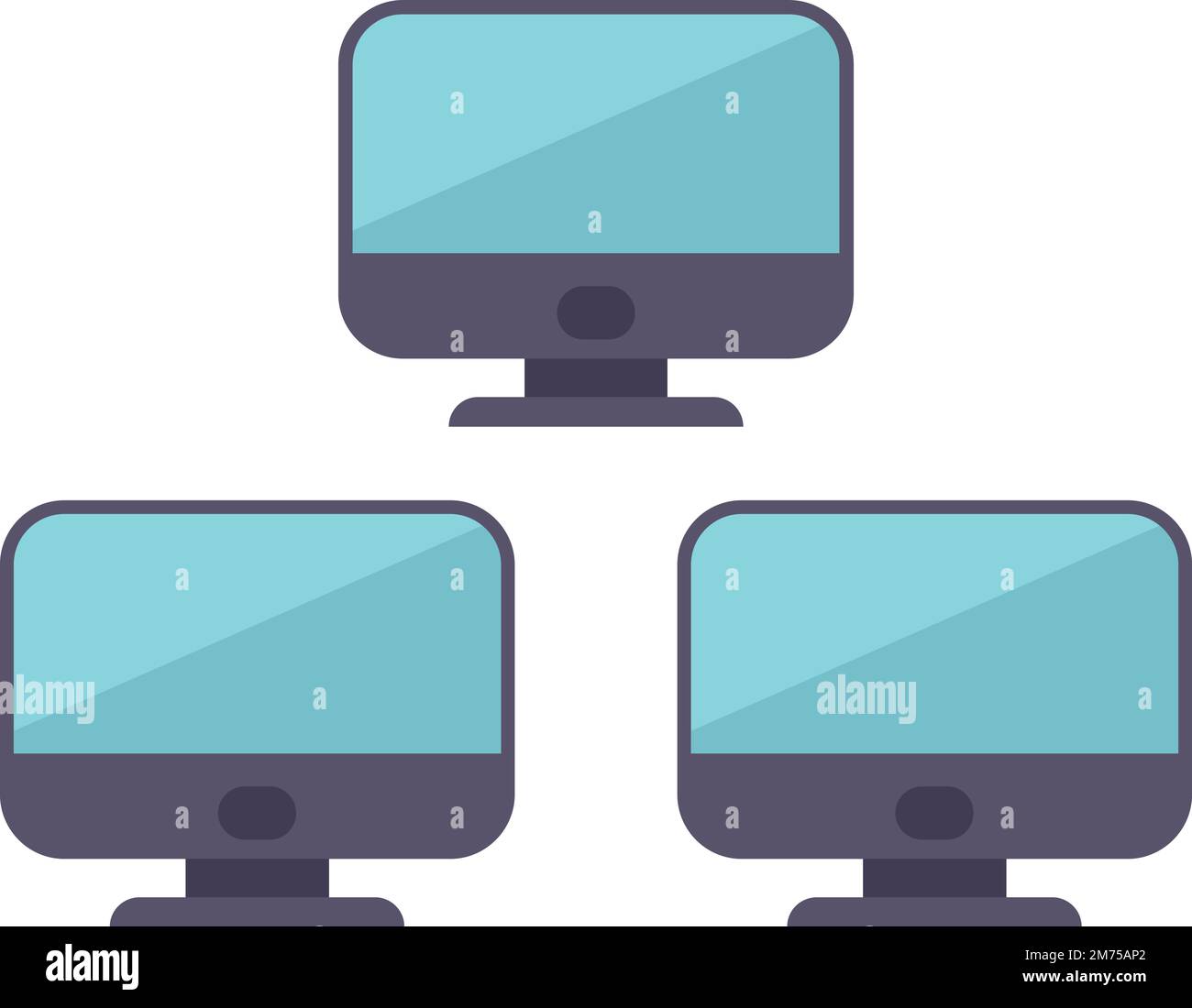 Control pc network icon flat vector. Data system. Monitor plan isolated Stock Vector Image & Art ...