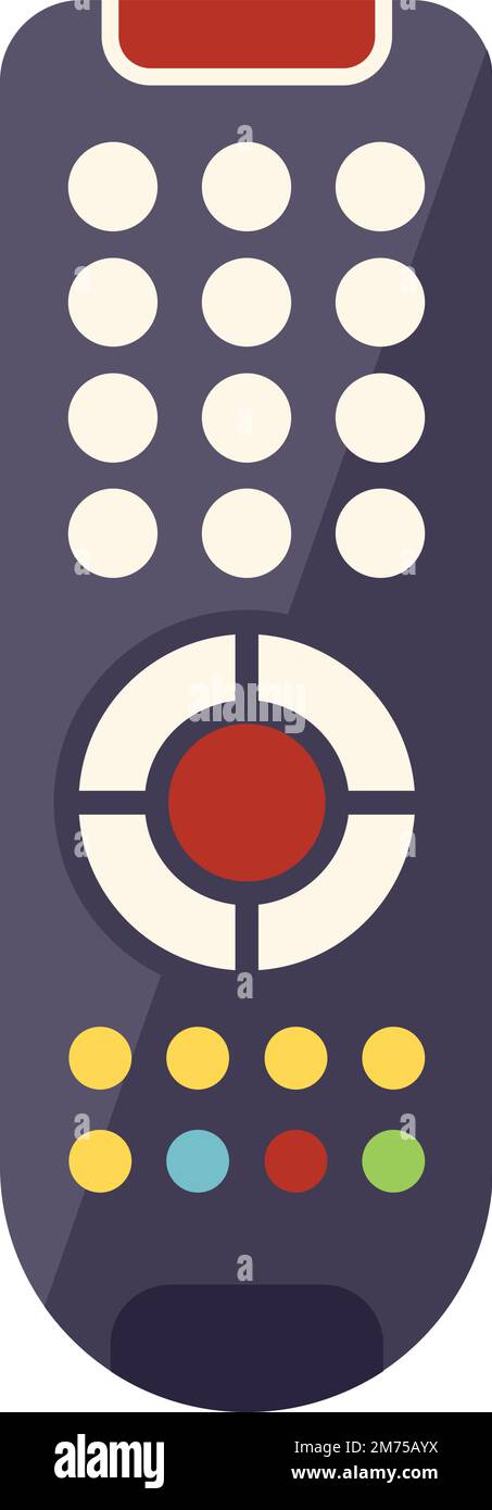 Air conditioner remote control icon flat vector. Business center ...