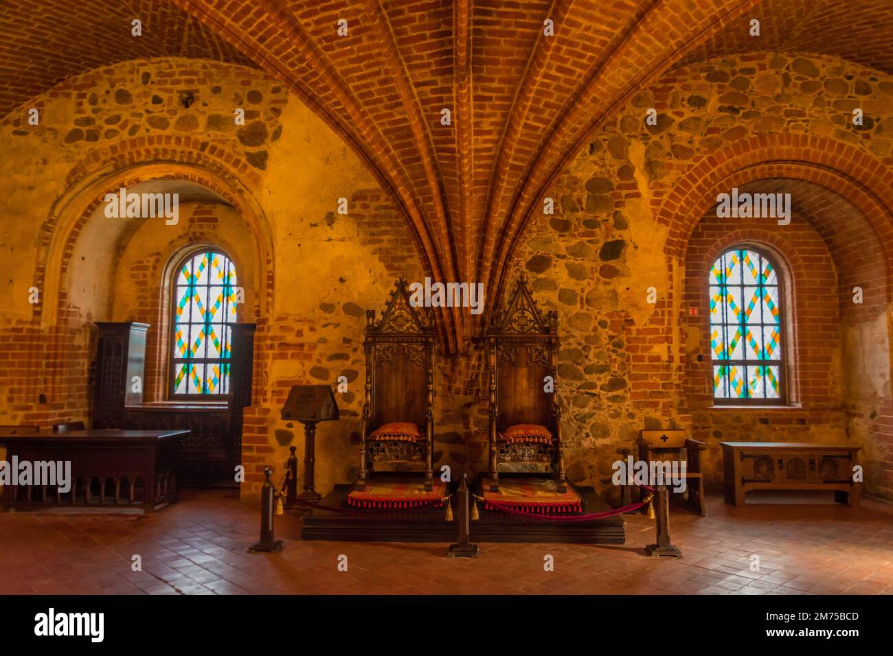 interior of Trakai Island Castle Lithuania Stock Photo - Alamy