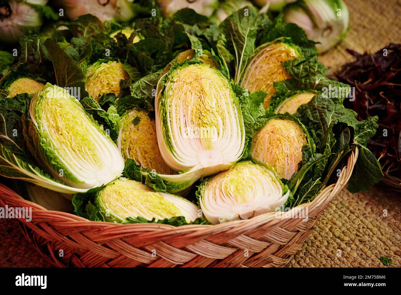 cut raw cabbage cross section Stock Photo - Alamy