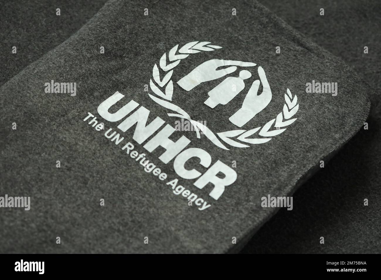 Unhcr un refugee agency logo hi-res stock photography and images - Alamy