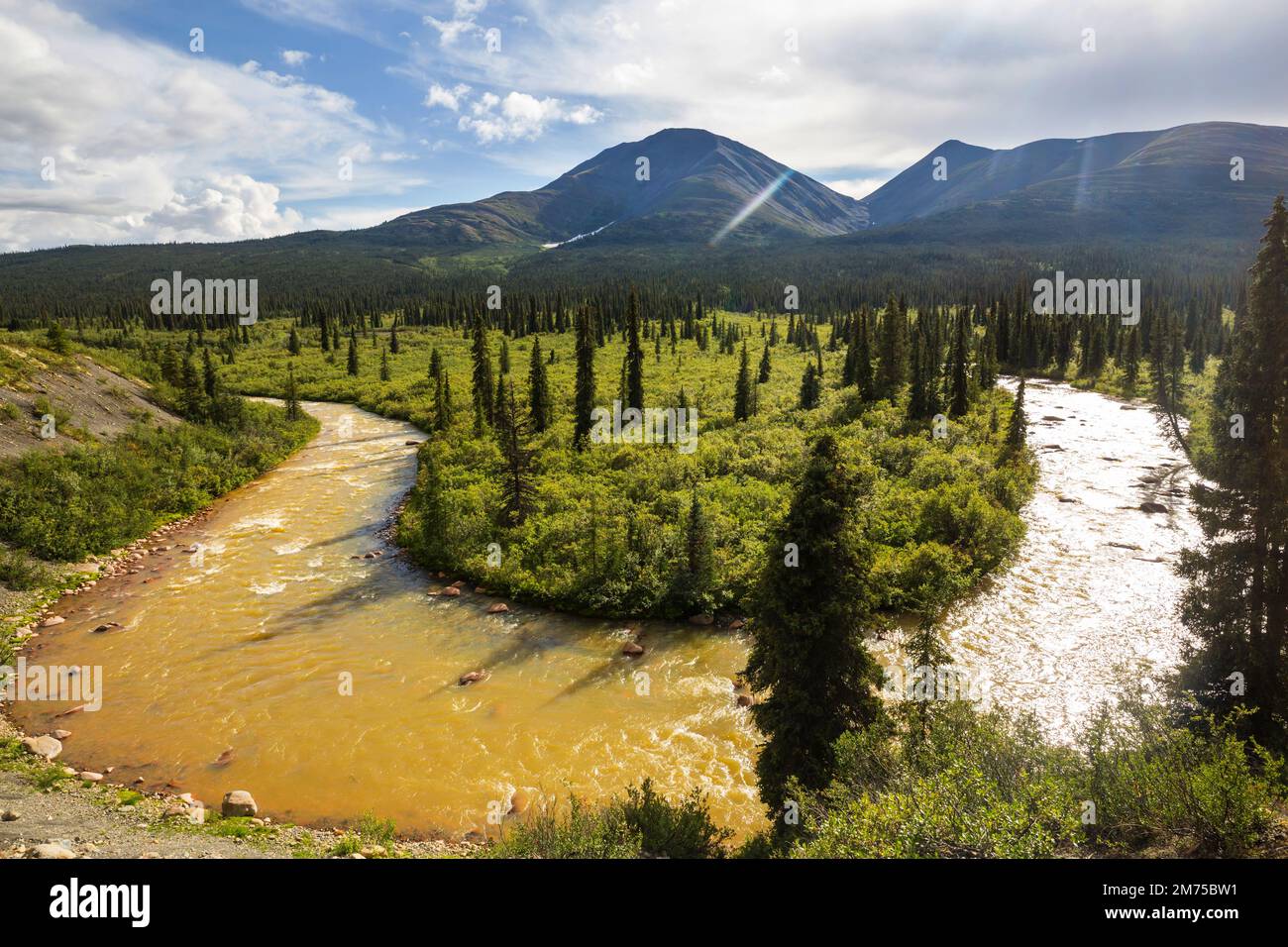 Beautiful mountains river in summer season, Canada Stock Photo - Alamy