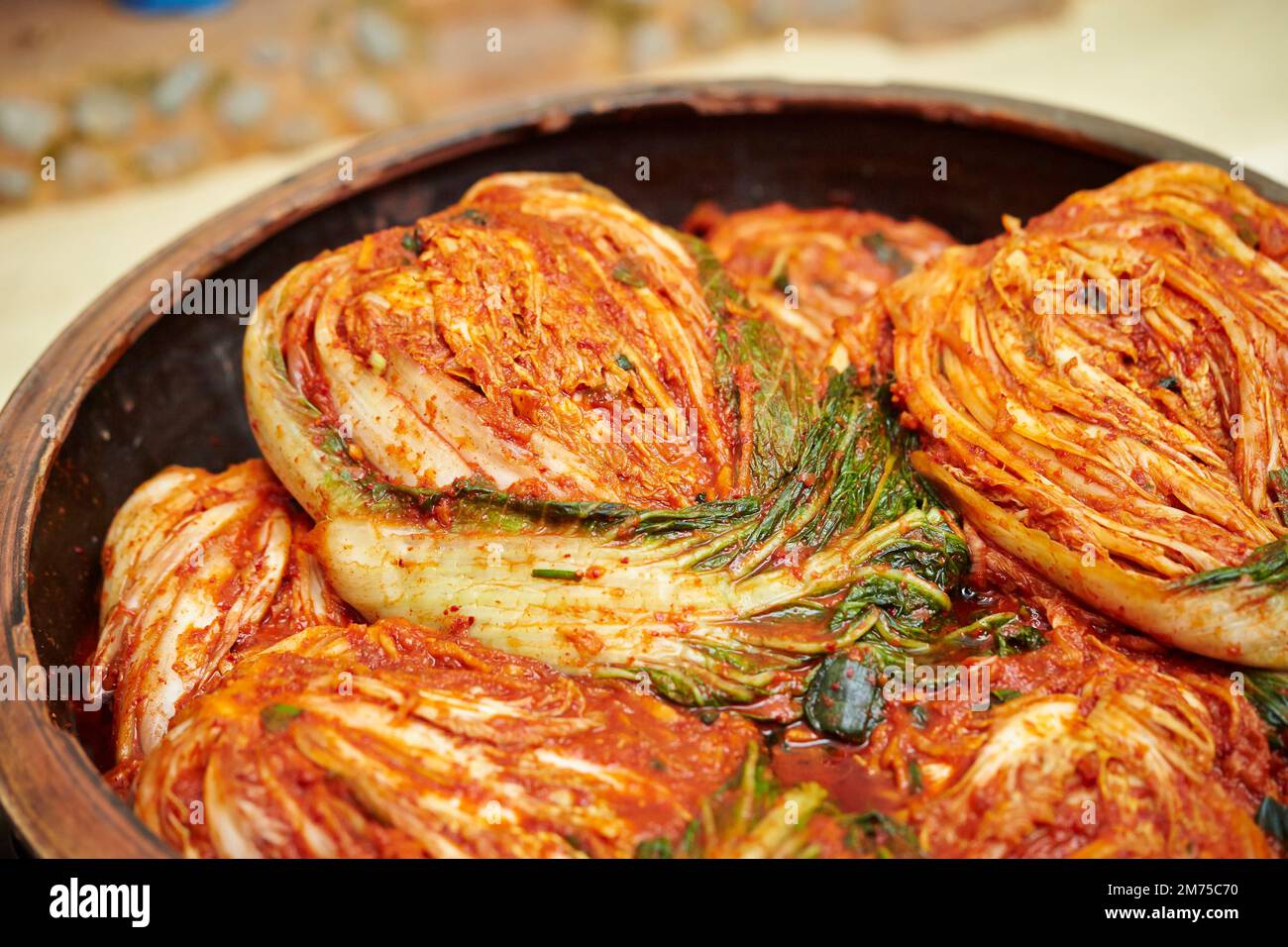Kimchi, Korean spicy pickles dish Stock Photo - Alamy