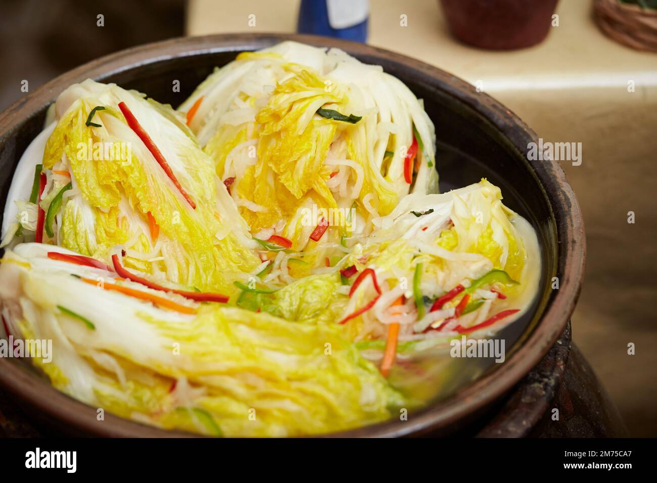 dongchimi, radish water kimchi, Korean food Stock Photo - Alamy