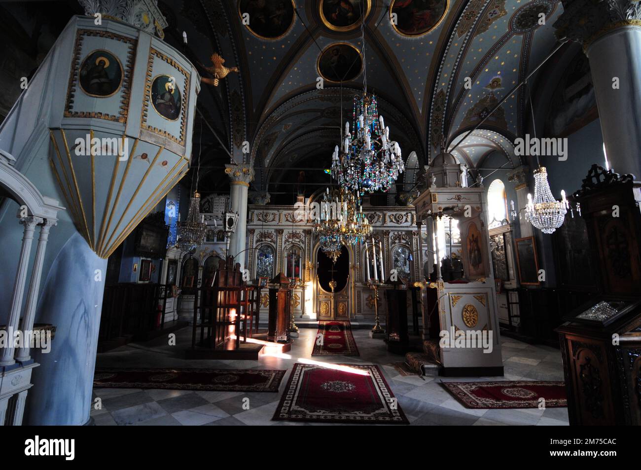 Hagia Yorgi Church, located in Buyukada, Turkey, was built in 1751 ...