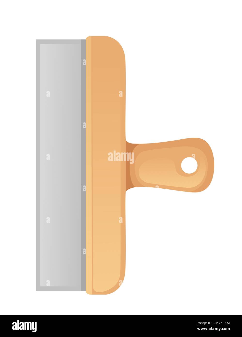 Putty knife hand tool instrument vector illustration isolated on white ...