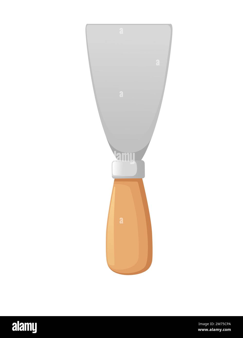 Putty knife hand tool instrument vector illustration isolated on white ...