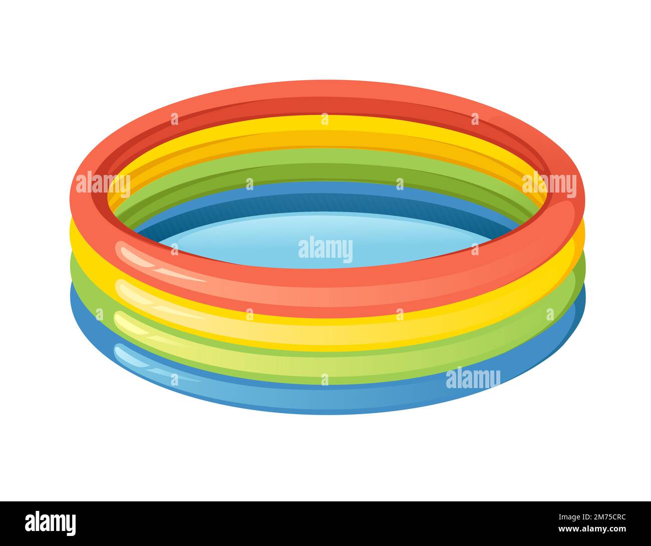 Plastic inflatable pool vector illustration isolated on white ...