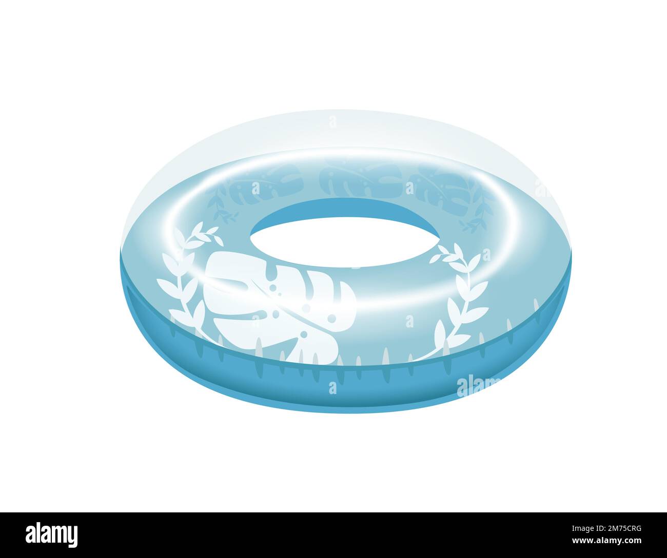 Blue color rubber swimming ring vector illustration isolated on white ...